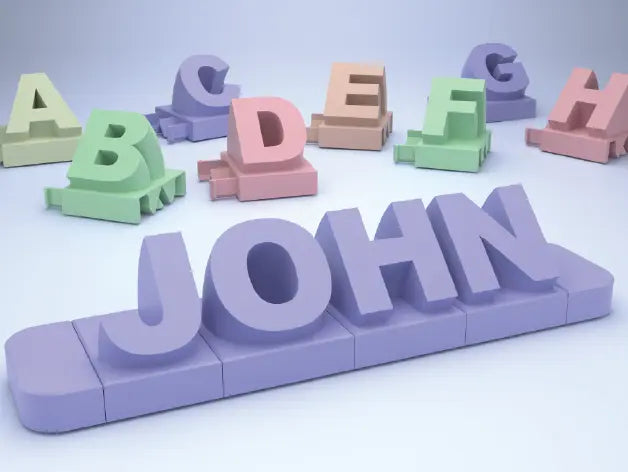 3D Name from letters - Standard font – Custom 3D Printed Item ...